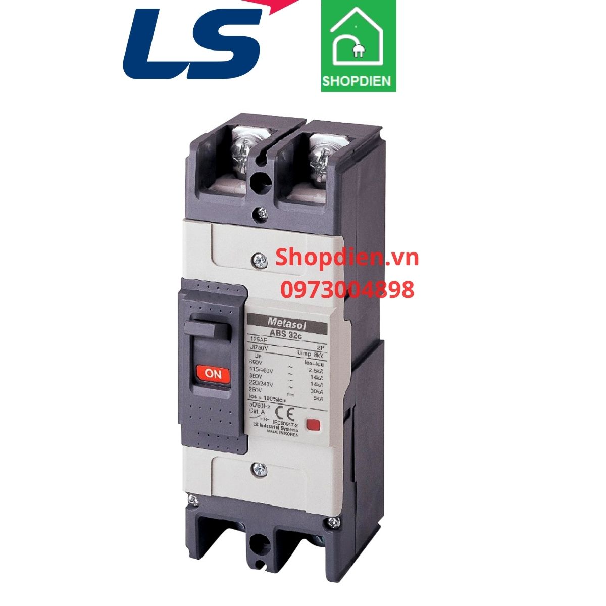 ABS32C LS MCCB 2P 15A 25kA Aptomat Cầu dao tự động CÔNG TY TNHH THƯƠNG MẠI VÀ KỸ THUẬT VIỆT MỸ