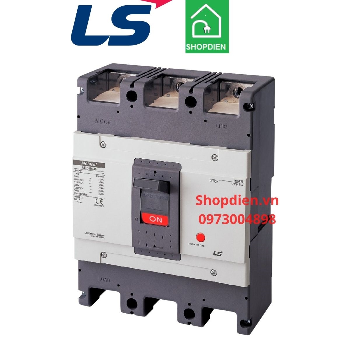 ABS803C LS MCCB 3P 630A 75KA Aptomat Cầu dao tự động CÔNG TY TNHH THƯƠNG MẠI VÀ KỸ THUẬT VIỆT MỸ