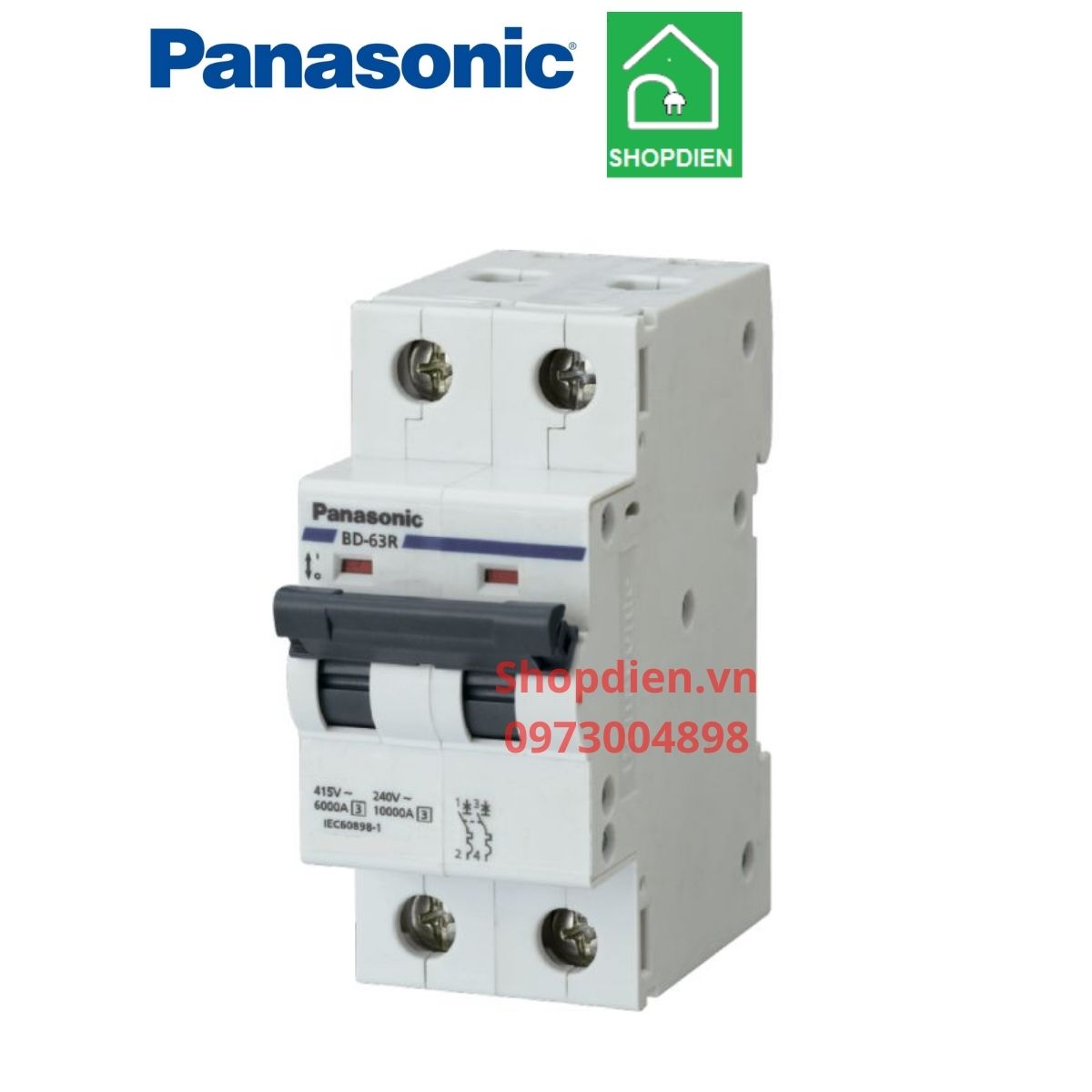 BBD2062CNV Panasonic aptomat cầu dao tự động MCB 2P 6A 6kA CÔNG TY TNHH THƯƠNG MẠI VÀ KỸ THUẬT ...