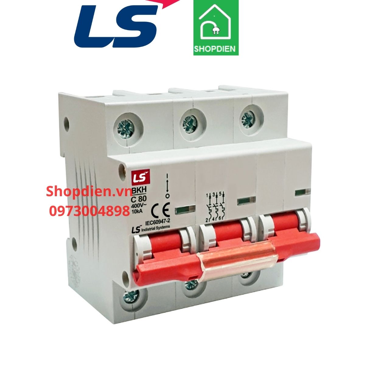 BKH LS MCB 3P 80A 10kA Aptomat Cầu dao tự động CÔNG TY TNHH THƯƠNG MẠI VÀ KỸ THUẬT VIỆT MỸ