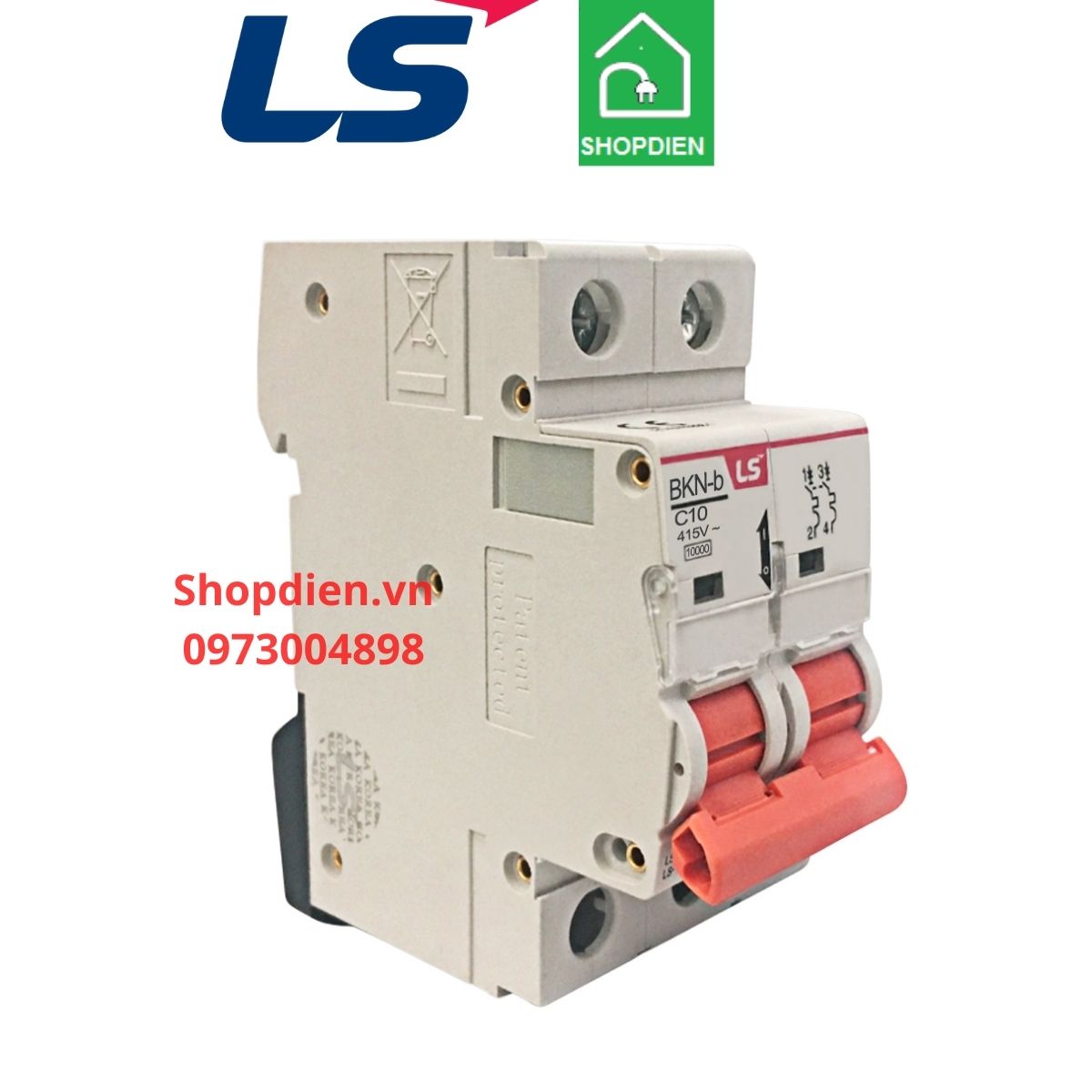 BKN-b LS MCB 2P 10A 10kA Aptomat Cầu dao tự động CÔNG TY TNHH THƯƠNG MẠI VÀ KỸ THUẬT VIỆT MỸ