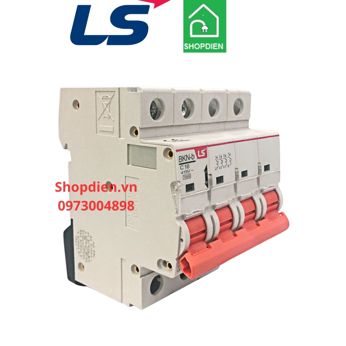 BKN-b LS MCB 4P 16A 10kA Aptomat Cầu dao tự động CÔNG TY TNHH THƯƠNG MẠI VÀ KỸ THUẬT VIỆT MỸ