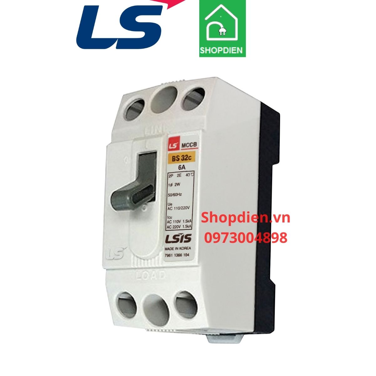 BS32C LS MCCB 2P 20A 1.5KA Aptomat Cầu dao tự động không vỏ CÔNG TY TNHH THƯƠNG MẠI VÀ KỸ THUẬT ...