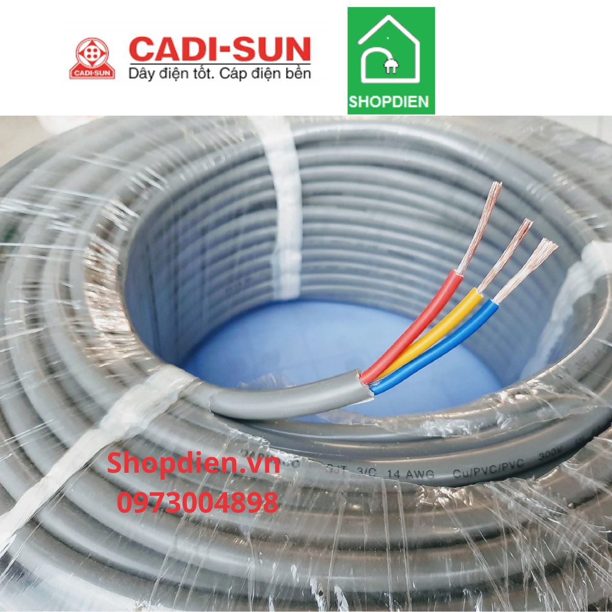 Cu/pvc/pvc 3x1.5 mm2 cadisun VCTF Dây cáp điện tròn mềm CÔNG TY TNHH THƯƠNG MẠI VÀ KỸ THUẬT VIỆT MỸ