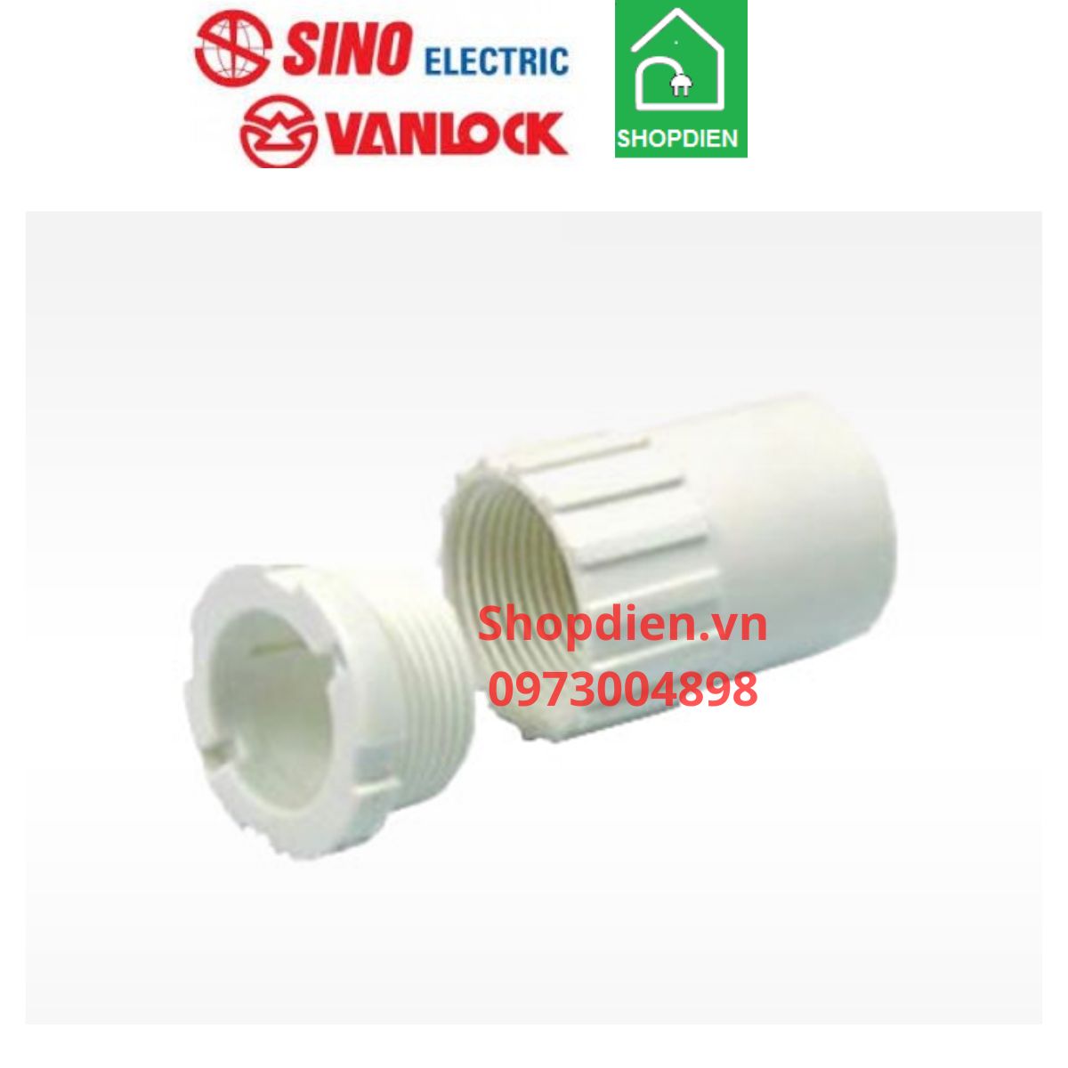 Đầu nối ren ống PVC D20 SINO SP E258+281/20 Rắc co CÔNG TY TNHH THƯƠNG ...
