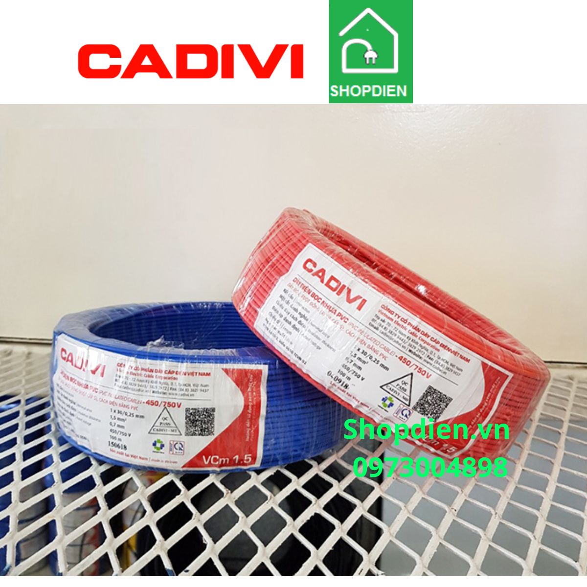 Dây đơn mềm Cu/PVC 1x1.5mm2 Vcm Cadivi CÔNG TY TNHH THƯƠNG MẠI VÀ KỸ ...