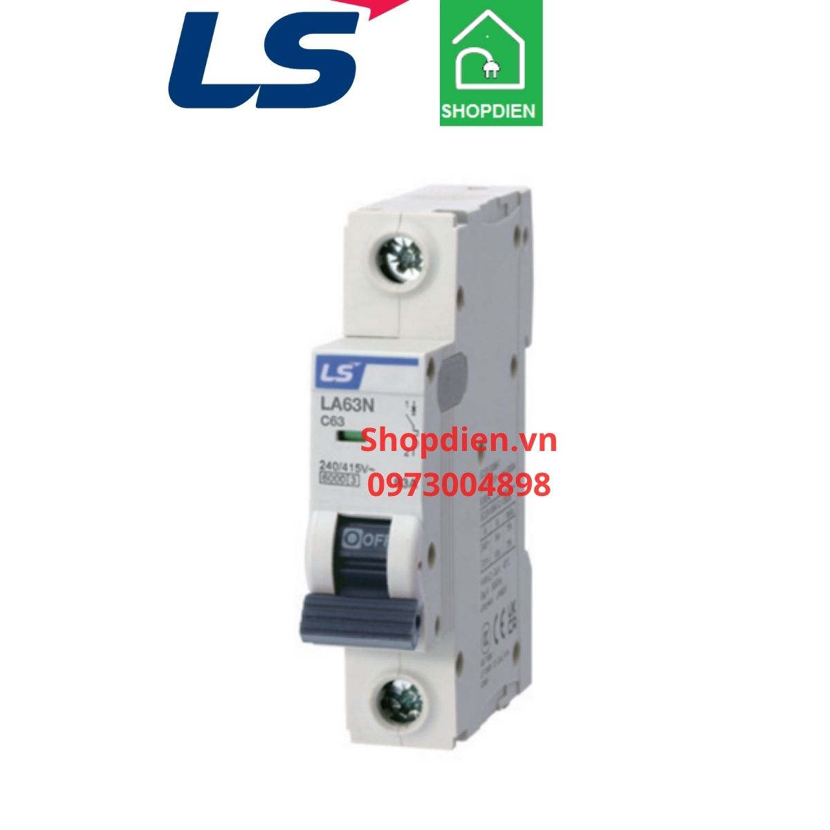 LA63N LS MCB 1P 16A 6KA Aptomat Cầu dao tự động CÔNG TY TNHH THƯƠNG MẠI VÀ KỸ THUẬT VIỆT MỸ
