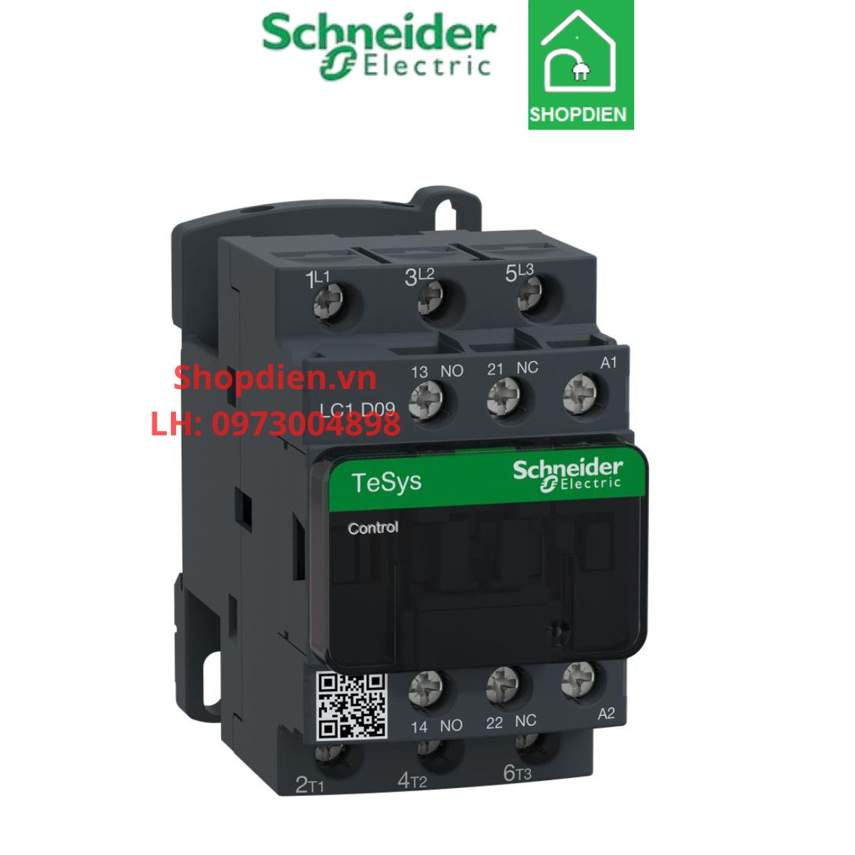 LC1D25BD Schneider Khởi động từ Contactor 3P 25A 24VDC Tesys Deca CÔNG ...
