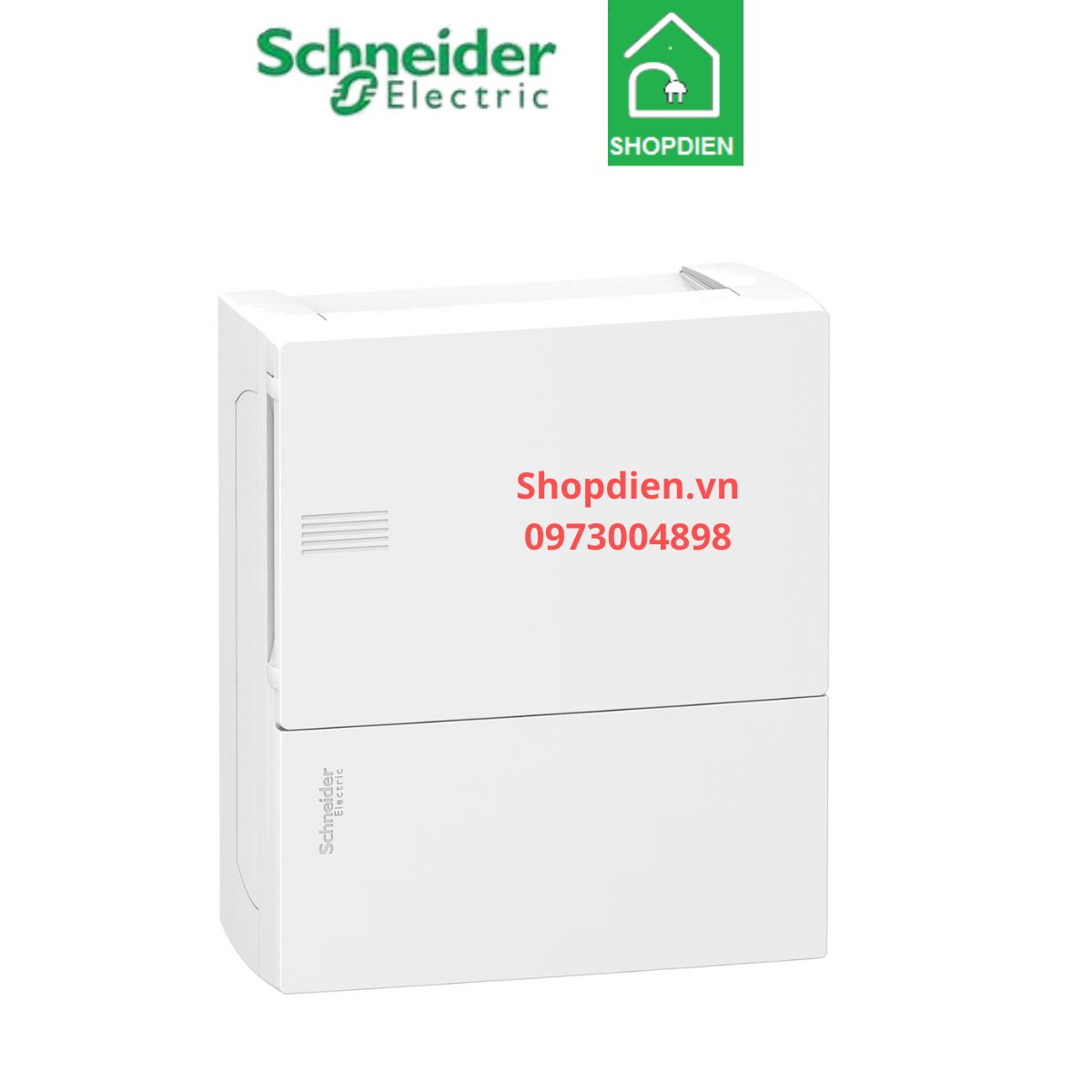 MIP12104 Schnedier Tủ điện gắn nổi 4 module Resi9 MP cửa trắng CÔNG TY ...