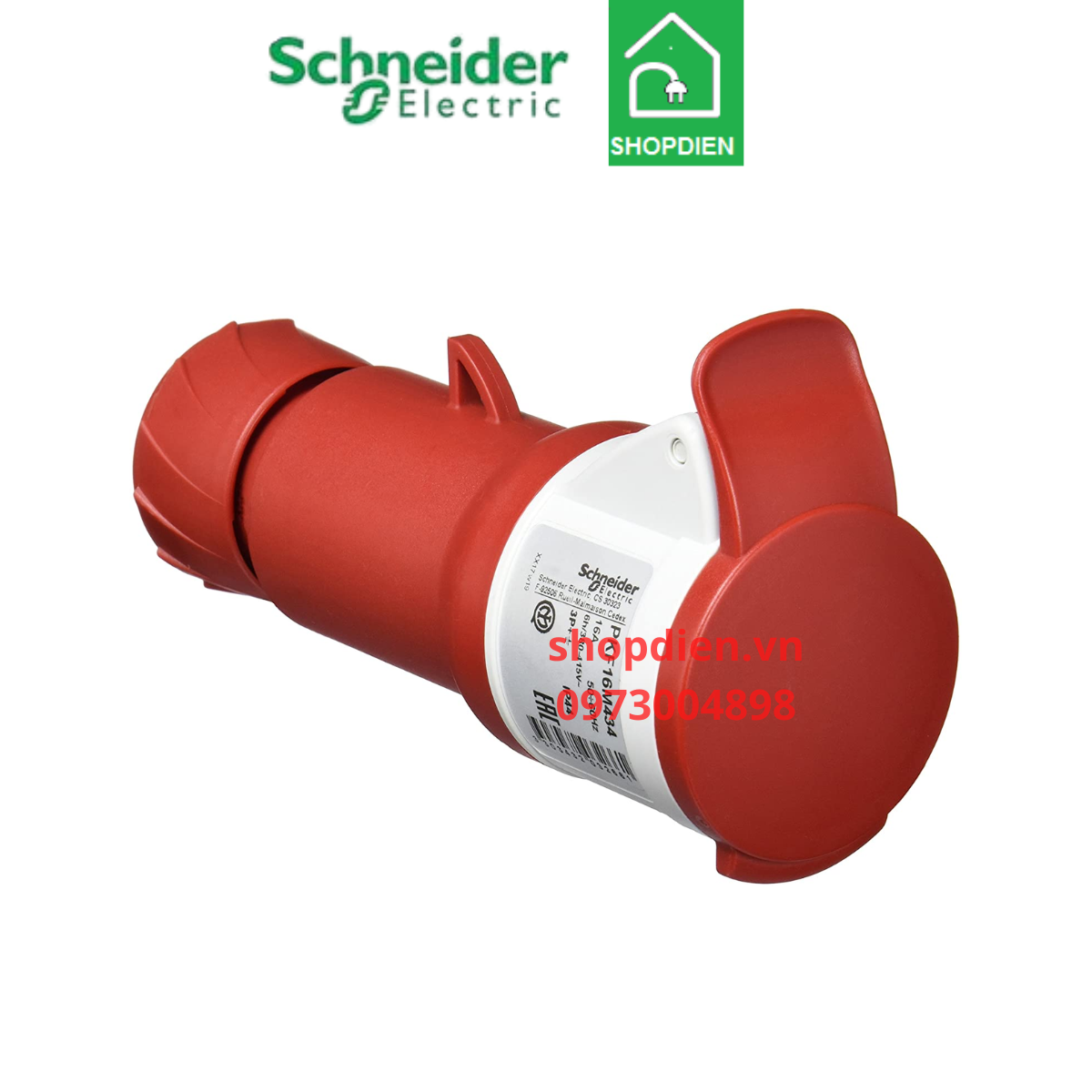 PKF32M435 Schneider Ổ cắm công nghiệp loại nối di động 5P 32A IP44 4P+E ...