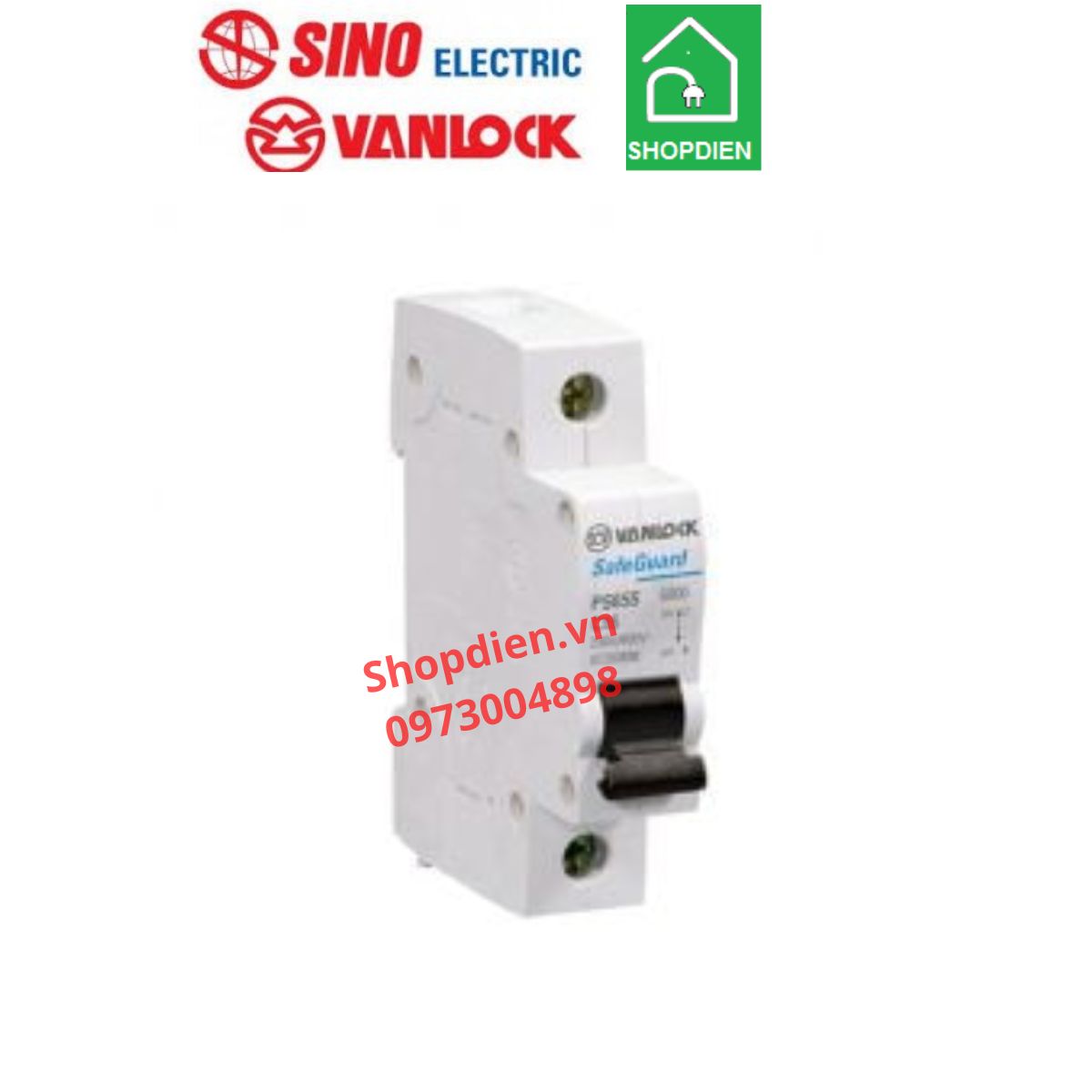 PS65S/C1006 Sino Vanlock MCB 1P 6A 6KA Aptomat cầu dao tự động CÔNG TY ...
