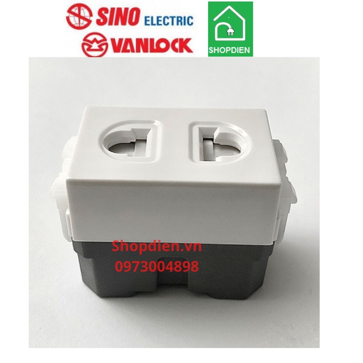 S18CCU Sino Vanlock Ổ cắm đơn 2 chấu S18CC CÔNG TY TNHH THƯƠNG MẠI VÀ ...