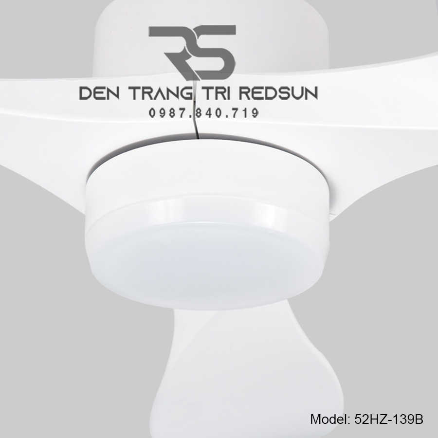 Quạt Trần Đèn Trang Trí Phòng Khách, Phòng Ngủ - 52HZ-139B | Đèn & Nội thất Trang Trí REDSUN
