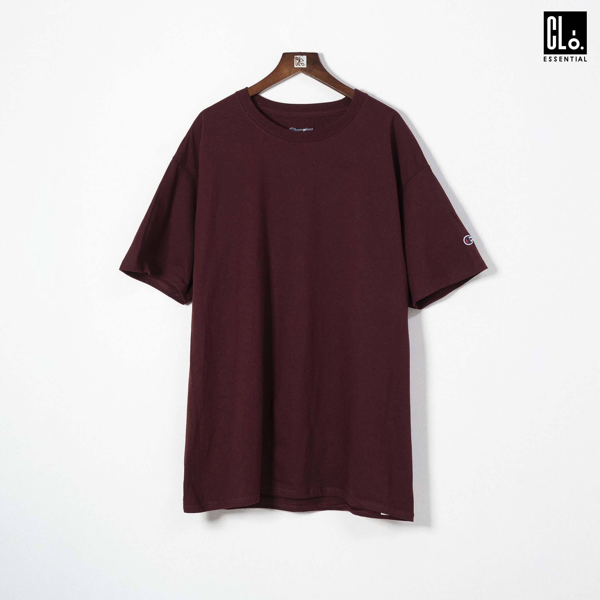 Champion, Tagless Basic Tee/Maroon | closess