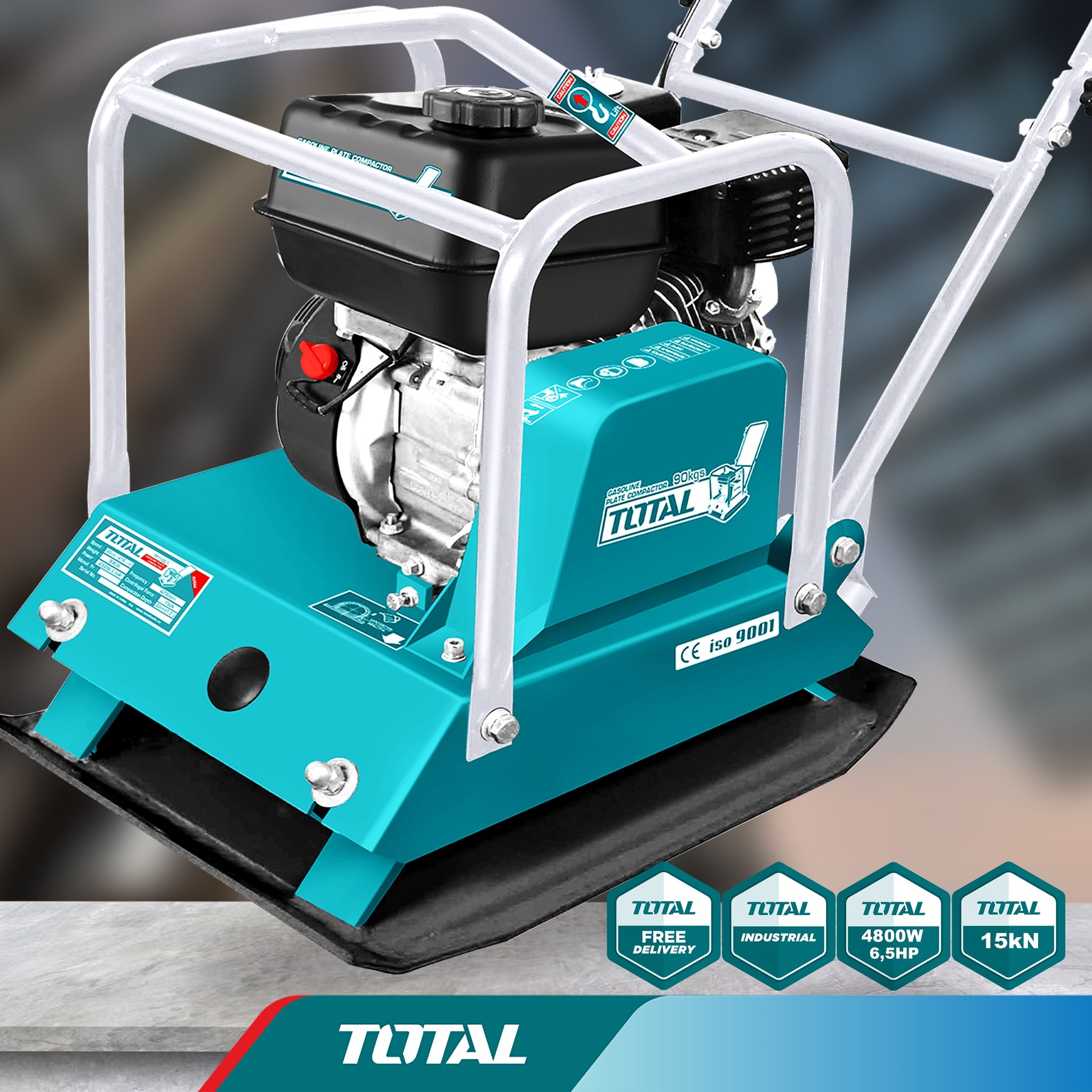 MÁY ĐẦM NÉN NỀN BÊ TÔNG XĂNG 6.5HP TOTAL TP7100-2 - HÀNG CHÍNH HÃNG