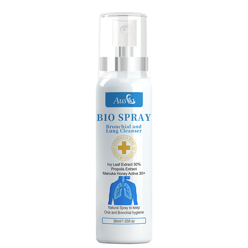 Xịt làm sạch phổi Ausiki Bio Spray Bronchial and Lung Cleanser 30ml