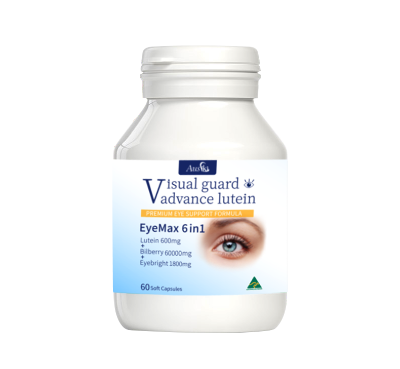 Viên bổ mắt Ausiki Visual Guard Advance Lutein EyeMax 6 in1 60 viên