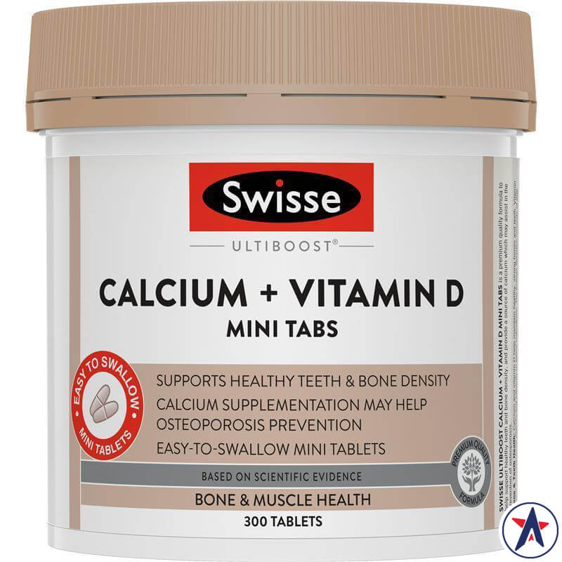 Viên bổ sung Canxi Swisse Calcium + Vitamin D Mini Tabs 300 viên