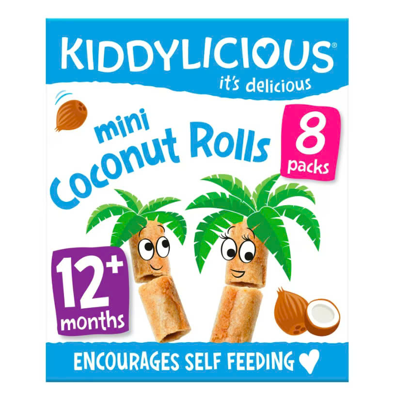 Bánh ống dừa cho bé Kiddylicious mini coconut rolls