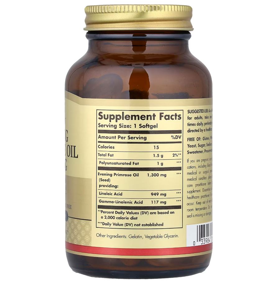 Viên uống tinh dầu hoa anh thảo Solgar Evening Primrose Oil 1,300 mg