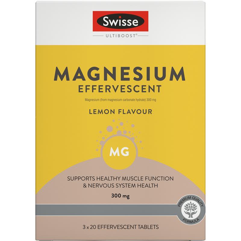 Viên sủi bổ sung Magie Swisse Magnesium 300mg Effervescent
