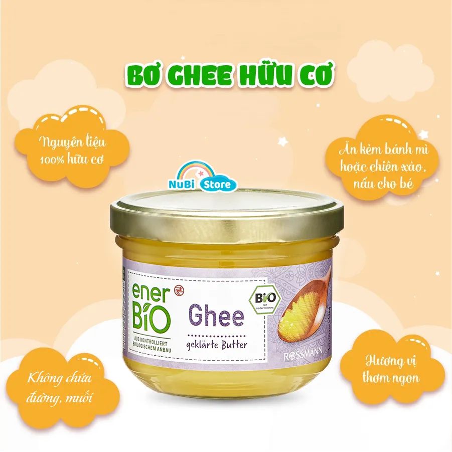 Bơ Ghee Hữu cơ Ener Bio 180g | Nubi Store - Sữa, thực phẩm, đồ dùng ăn ...