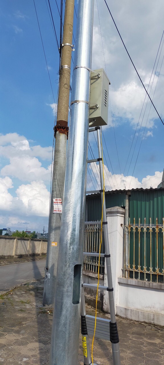 Trụ Thép Lắp Camera Cao 6m 8m Tay Vươn 2m 3m 4m 5m 6m 7m 8m