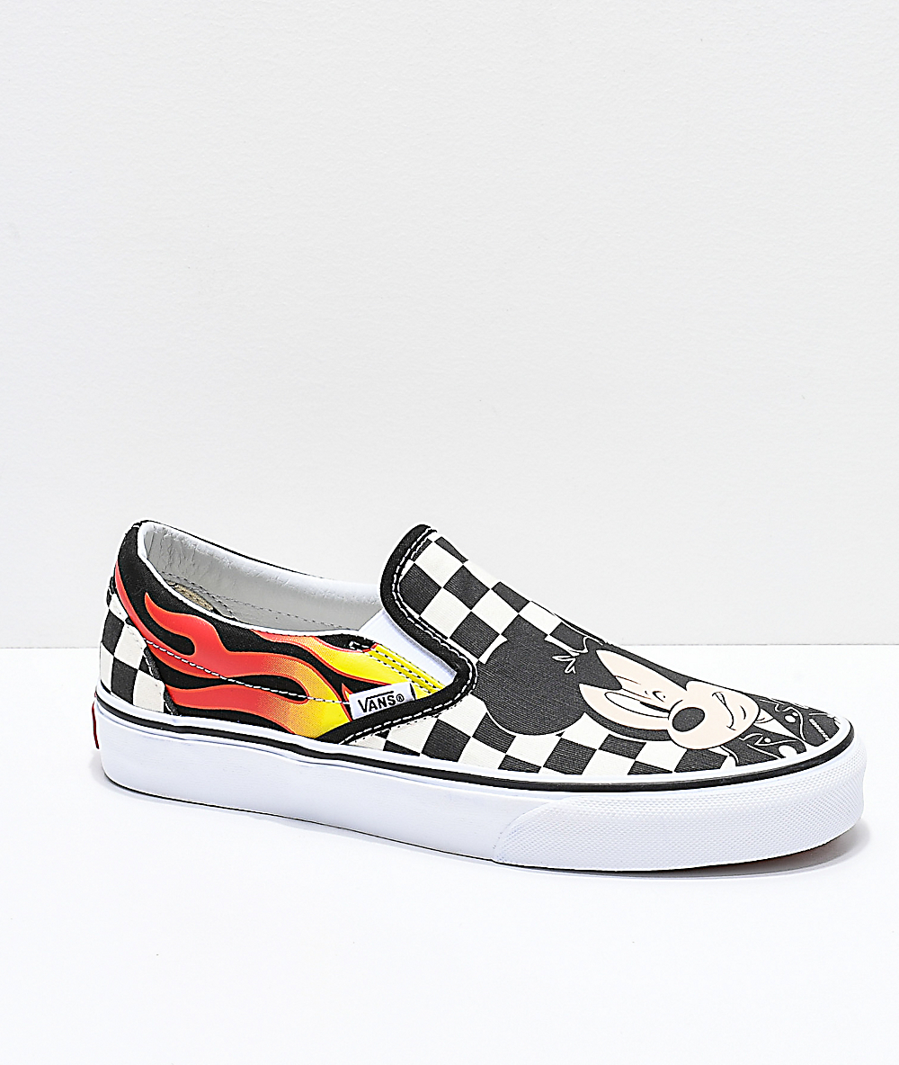 Vans Disney checker flame