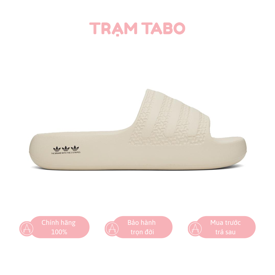 [GX7064] W ADIDAS ADILLETE AYOON SLIDES BLISS "BEIGE/BLACK" Trạm Tabo