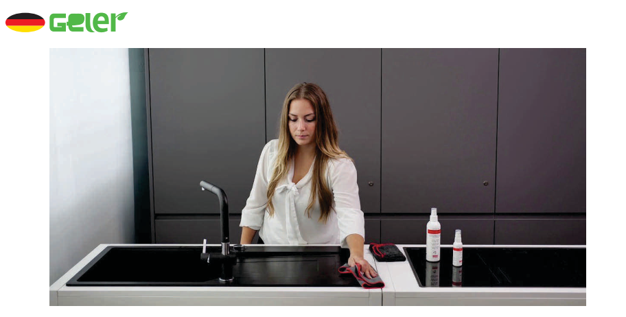 Vòi rửa bát nóng lạnh dây rút Geler GL-GR 4058C TOTO NAM ANH