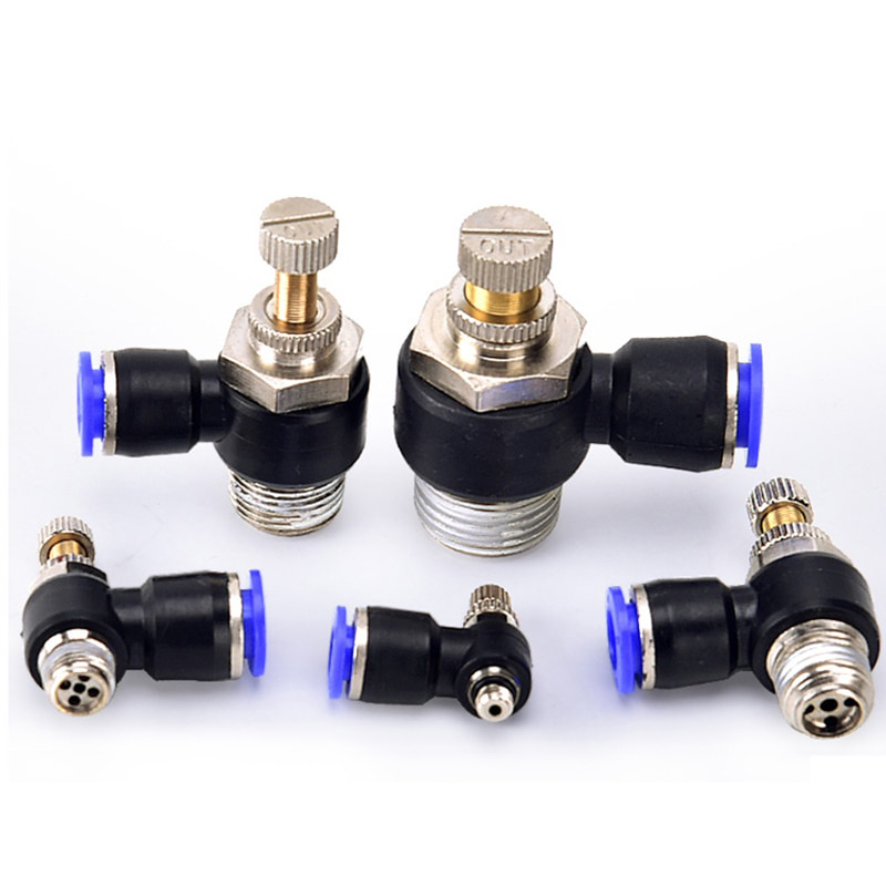 Van Tiết Lưu Nối Nhanh, Van Chỉnh Lưu ESL Khí nén Ren Ngoài Nối Nhanh