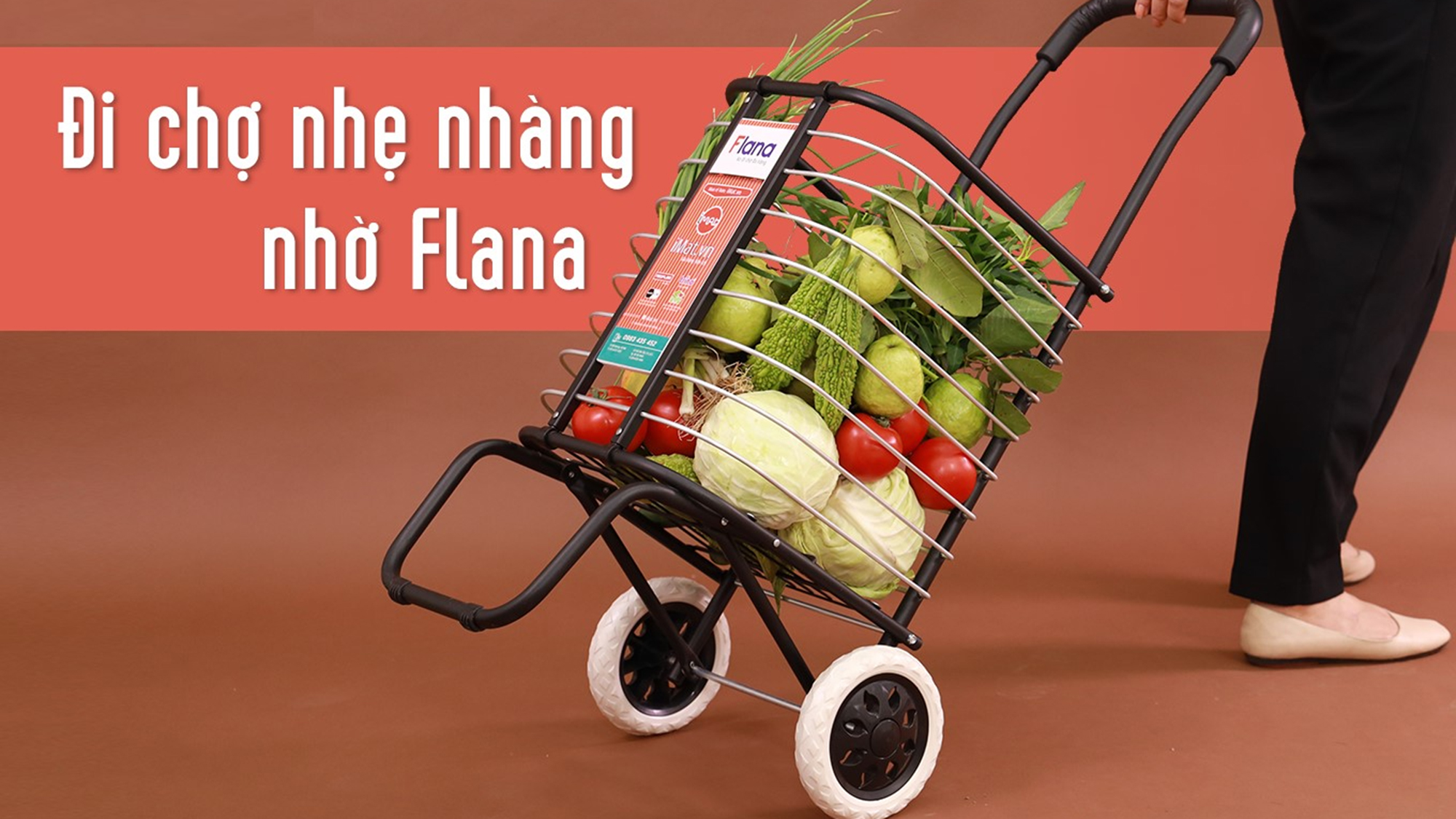 Xe đi chợ đa năng, xe đẩy hàng 4 bánh