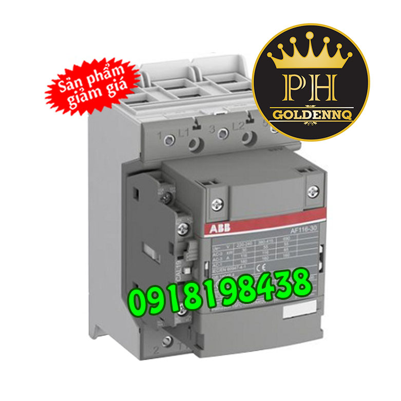 Contactor ABB AF116-30-11 116A 55kw 100-250V | Công Ty Quốc Tế Golden NQ