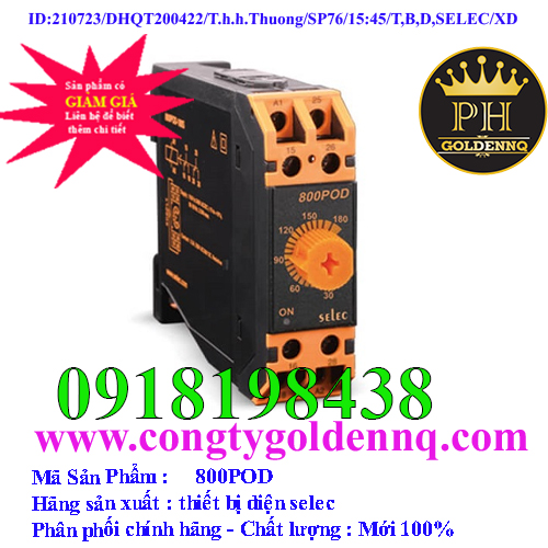 Timer OFF Delay Selec 800POD | Công Ty TNHH Tổng Hợp Quốc Tế Golden NQ