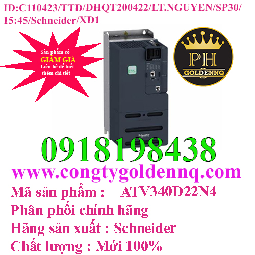 Biến tần Schneider ATV340D22N4 22KW 3 Pha 380V giá rẻ, phân phối sỉ ...
