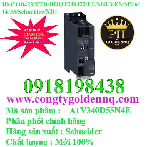 Biến tần Schneider ATV340D55N4E 55KW 3 Pha 380V giá rẻ, phân phối sỉ ...