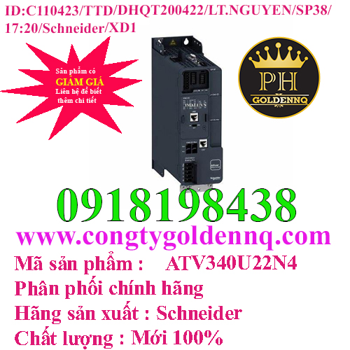 Biến tần Schneider ATV340U22N4 2,2KW 3 Pha 380V giá rẻ, phân phối sỉ ...