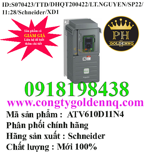Biến tần Schneider ATV610D11N4 (7.5-11kW) 3 Pha 380V giá rẻ, phân phối ...