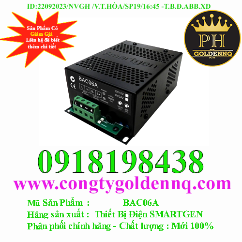 Bộ sạc acquy BAC06A SmartGen 24V | Công Ty TNHH Tổng Hợp Quốc Tế Golden NQ