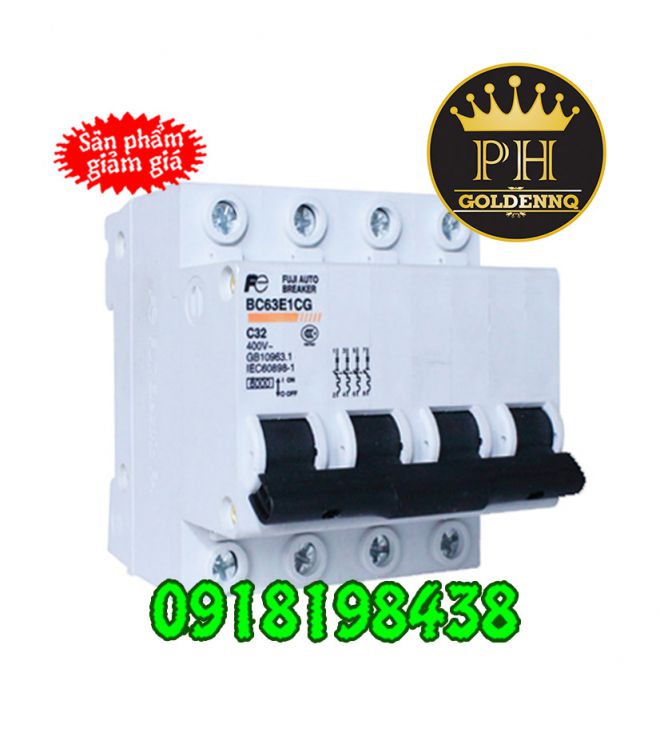 MCB Fuji BC63E1CG-4P 6kA 1A, 2A, 3A, 4A, 5A, 6A, 10A, 16A, 20A, 25A ...