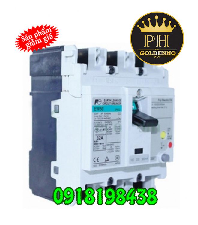 ELCB Fuji EW50AAG-3P 2.5kA 5A-50A | Công Ty TNHH Tổng Hợp Quốc Tế Golden NQ