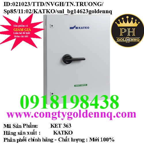 Hộp cầu dao cách ly katko - KET 363 | Công Ty TNHH Tổng Hợp Quốc Tế ...