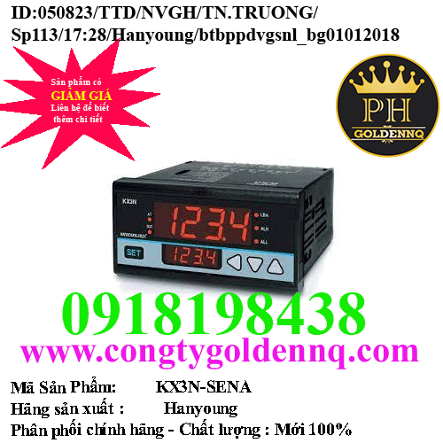 Bộ Điều Khiển Nhiệt Độ Hanyoung KX3N-SENA | Công Ty TNHH Tổng Hợp Quốc Tế Golden NQ