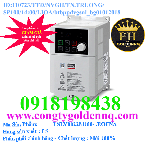 Biến Tần LS LSLV0022M100-1EOFNA 1P 220V 2.2kW | Công Ty TNHH Tổng Hợp Quốc Tế Golden NQ