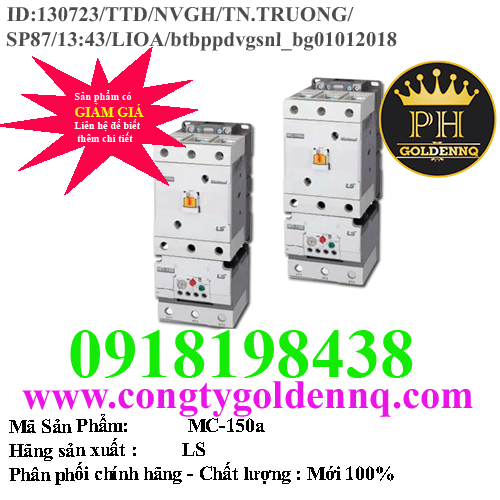 hởi động từ 3 pha MC-150a-LS | Công Ty TNHH Tổng Hợp Quốc Tế Golden NQ