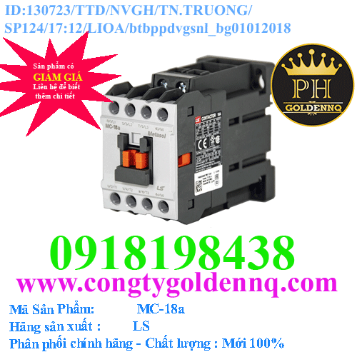 Khởi động từ LS 3P 7.5kW MC-18a 18A (1a) | Công Ty TNHH Tổng Hợp Quốc ...