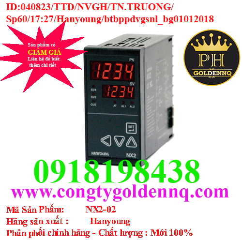 Bộ Điều Khiển Nhiệt Độ Hanyoung NX2-02 | Công Ty TNHH Tổng Hợp Quốc Tế Golden NQ