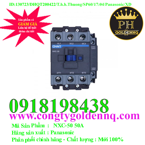 Khởi động từ Chint NXC-50 50A | Công Ty TNHH Tổng Hợp Quốc Tế Golden NQ