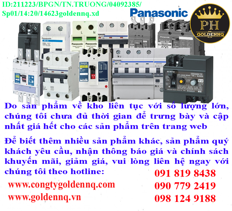 CẦU DAO TỰ ĐỘNG DIN&MCCB/ELB/HB PANASONIC chính hãng, giá sỉ, bảo hành, phân phối toàn quốc. Để ...