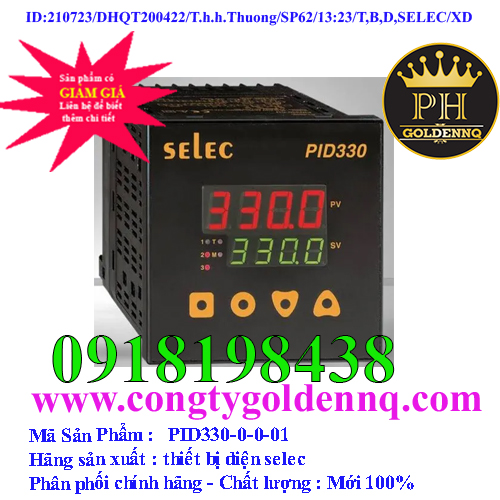 Bộ Điều Khiển Nhiệt Độ Selec PID330-0-0-01 | Công Ty TNHH Tổng Hợp Quốc Tế Golden NQ